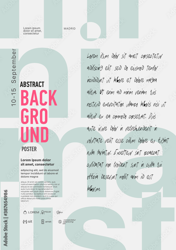 Art work, contemporary art. Graphics for a poster or invitation.Vector ...