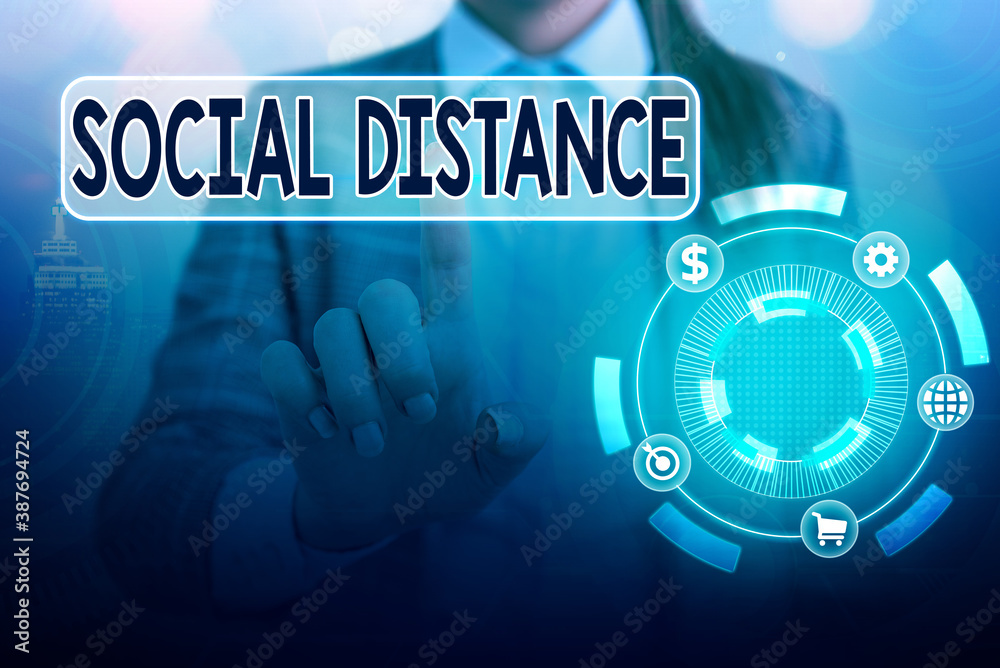 Word writing text Social Distance. Business photo showcasing ...