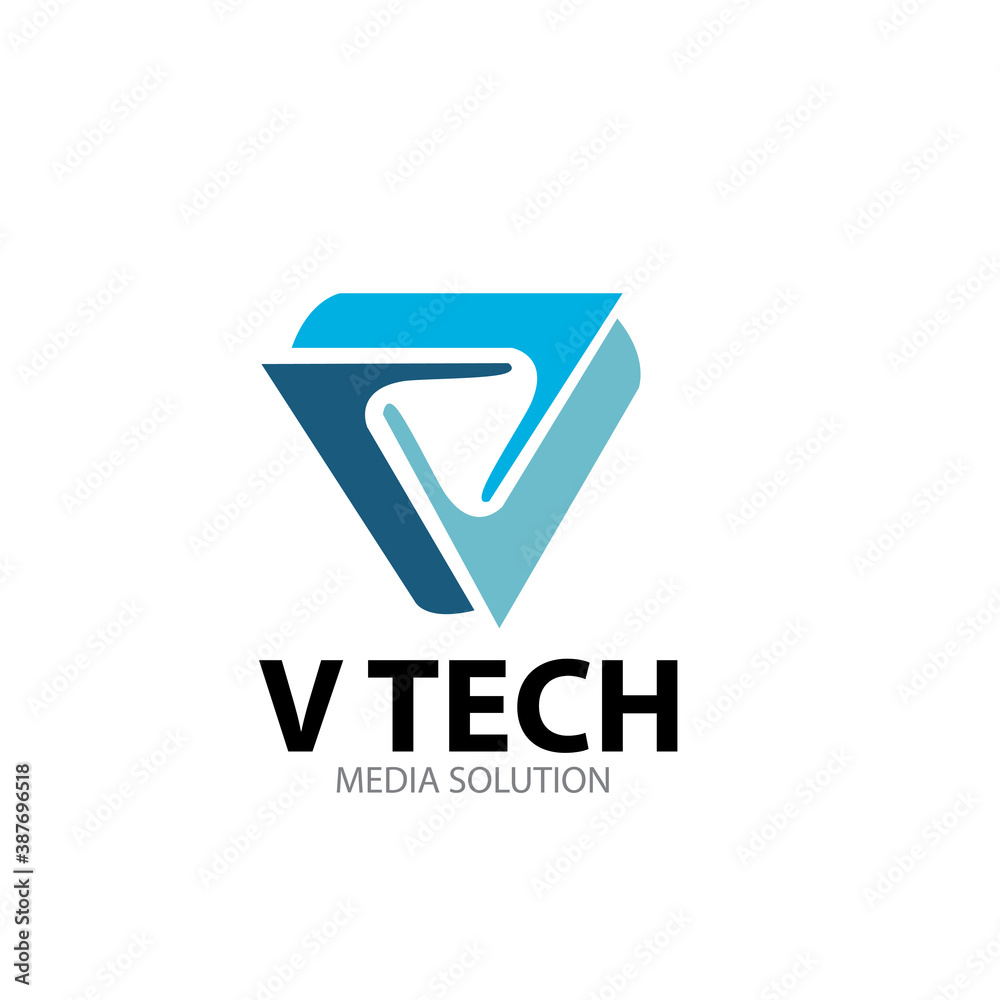 tech logo designs simple modern for technology service Stock Vector ...