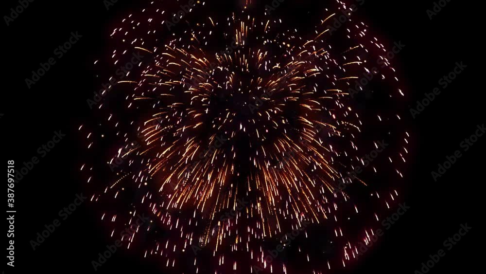 New year's eve real fireworks celebration. Colorful holiday fireworks ...