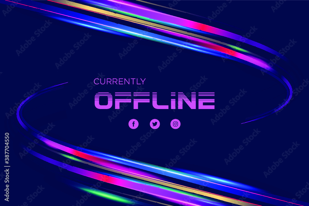 Twitch Overlay - Offline Screen - Offline Banner Stock Vector | Adobe Stock