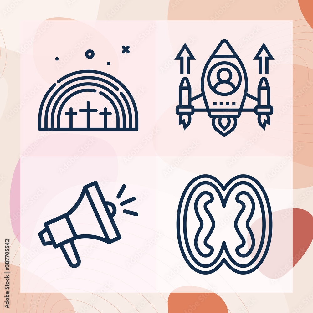 Simple set of encouragement related lineal icons Stock Vector | Adobe Stock
