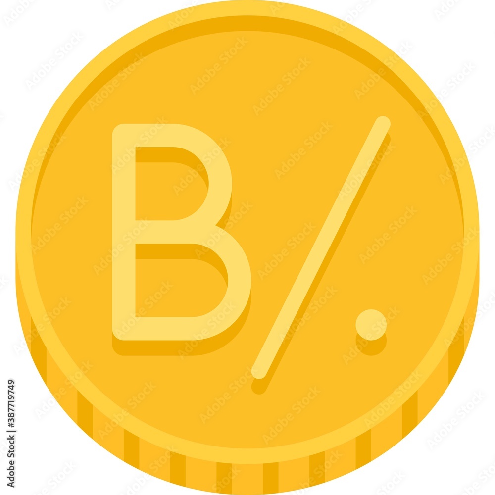 Panamanian balboa coin, one of the official currencies of Panama Stock ...