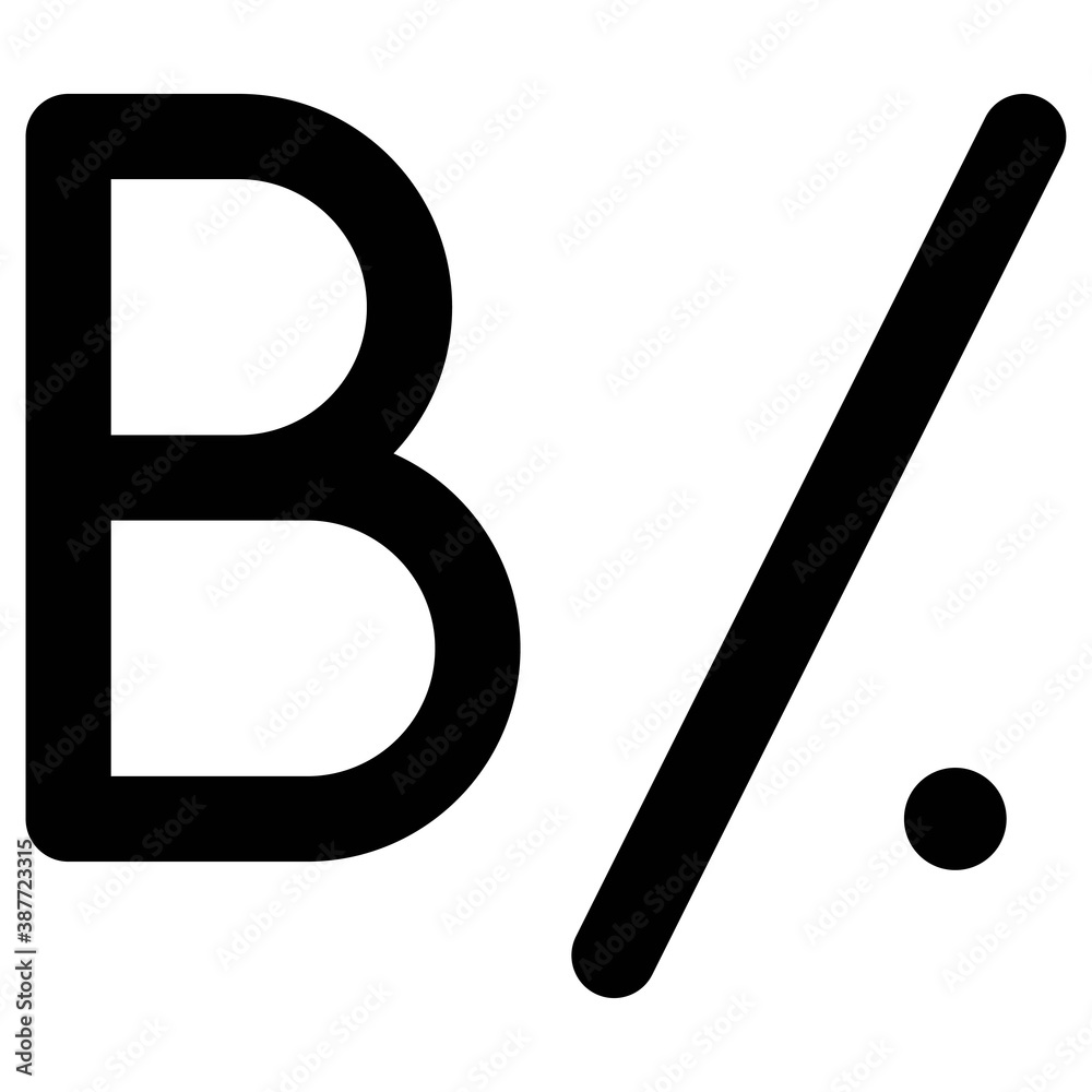 Panamanian balboa symbol, one of the official currencies of Panama ...