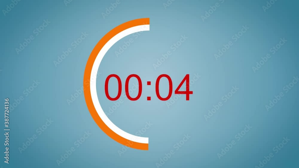 Motion animation of a countdown timer with blue background Stock 비디오 ...