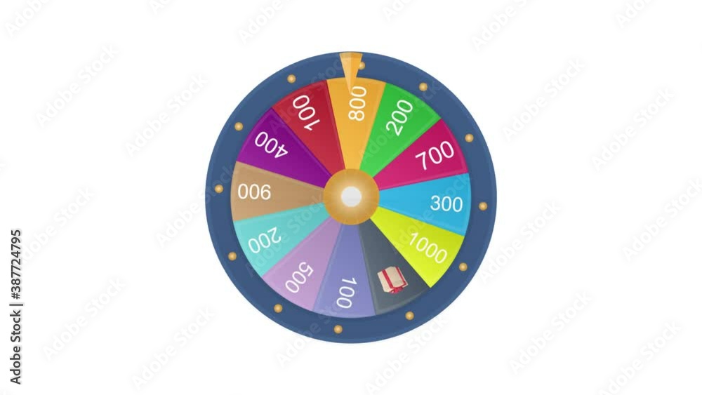Game roulette. Animation rotation of the wheel of fortune, alpha ...