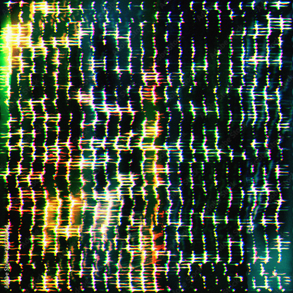 Glitch texture background with glowing pixel patterns Stock ...