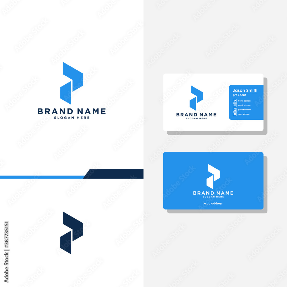Letter P B D modern concept logo designs business card Stock Vector ...