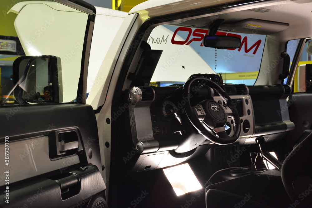 Toyota fj cruiser dashboard at Manila Auto Salon car show in Pasay ...