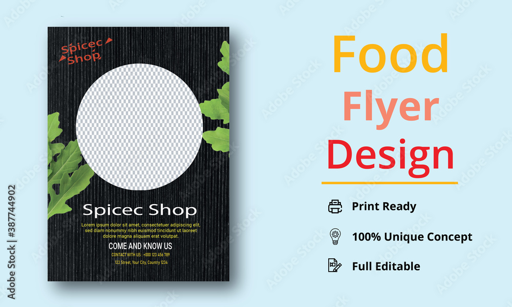 Set of restaurant menu, flyer design templates in A4 size. Vector ...