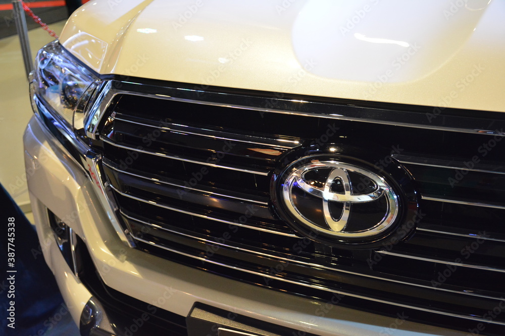 Toyota land cruiser emblem at Manila Auto Salon car show in Pasay ...