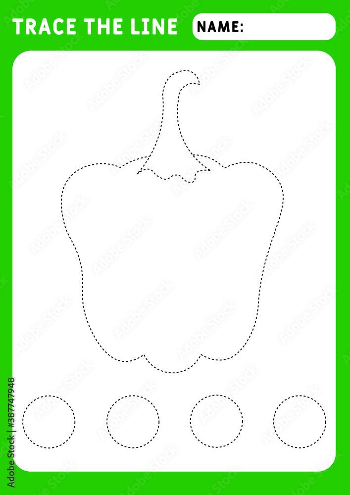 pepper. Educational children game. Preschool worksheet for practicing ...