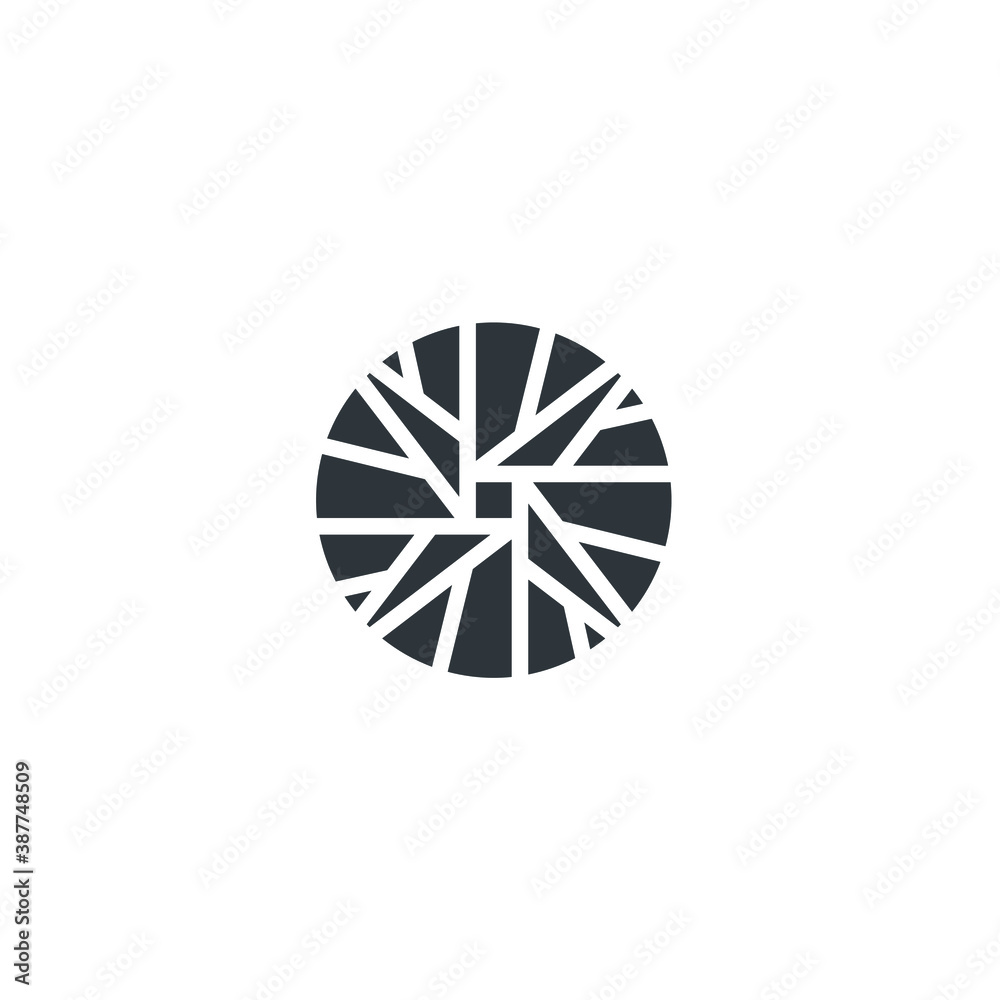 Tech Ring Logo - circular vortex sphere rounded technology abstract ...
