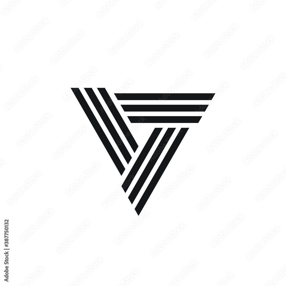 Triangle logo upside down - abstract prism geometric shape graphic ...