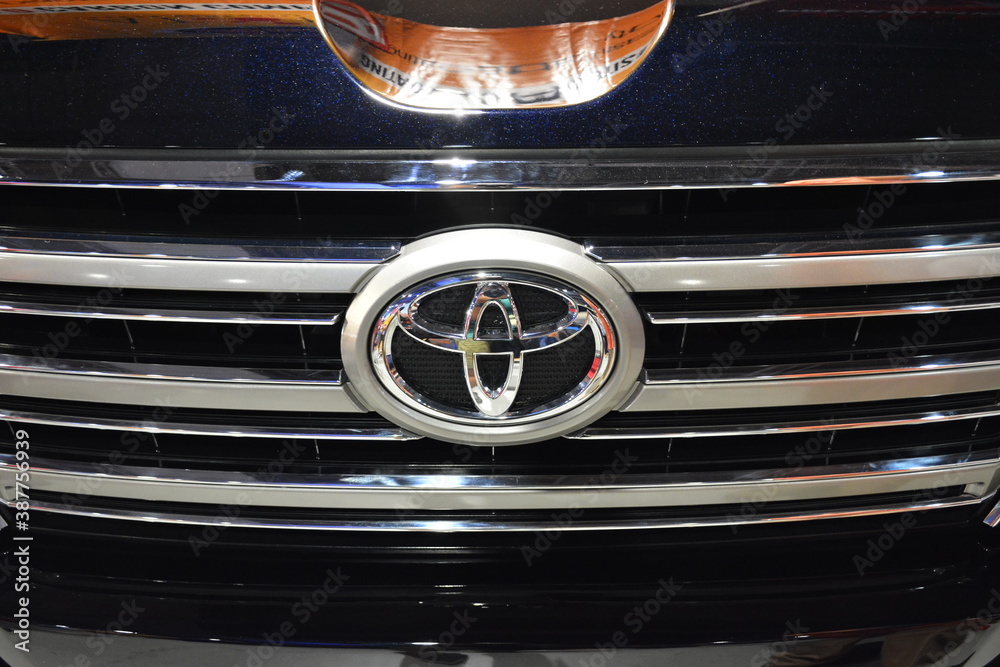 Toyota land cruiser emblem at Manila Auto Salon car show in Pasay ...