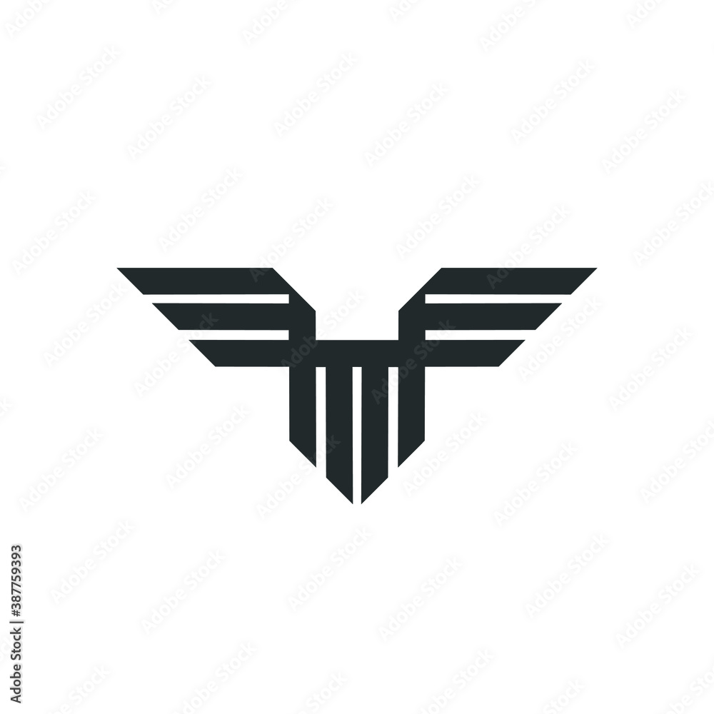 Military Eagle Logo abstract vector - army emblem bird star freedom ...