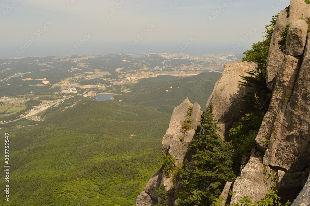 Climbing Seoraksan mountain in the Taebaek mountain range in the ...