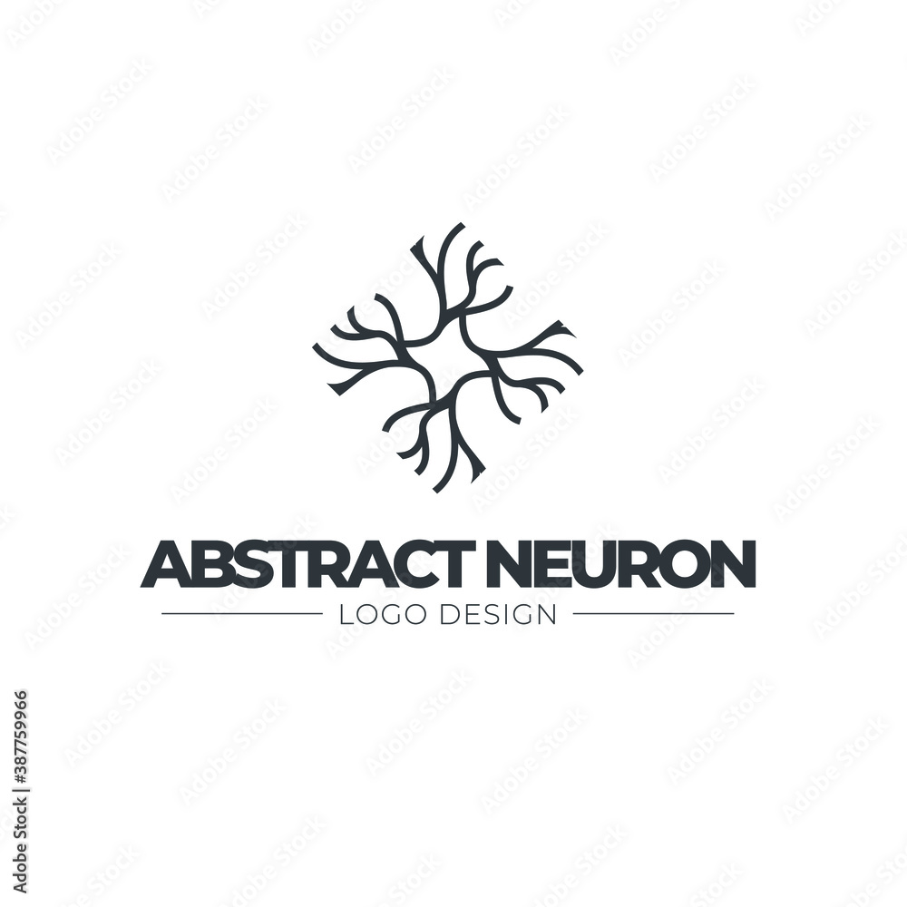 Neuron logo - brain cell science nerve biology neurology medical ...