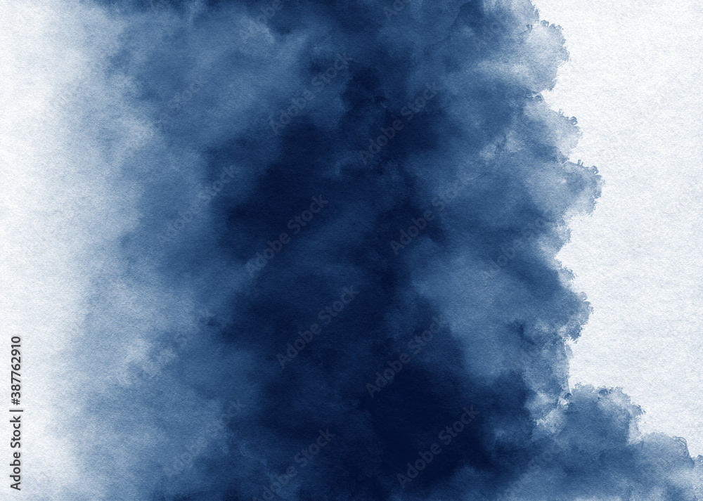 Navy blue watercolor and paper texture in good quality. Flowing paint ...