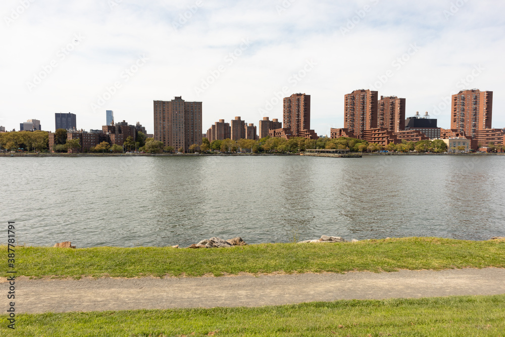 East Harlem Skyline seen from the Riverfront of Randalls and Wards ...