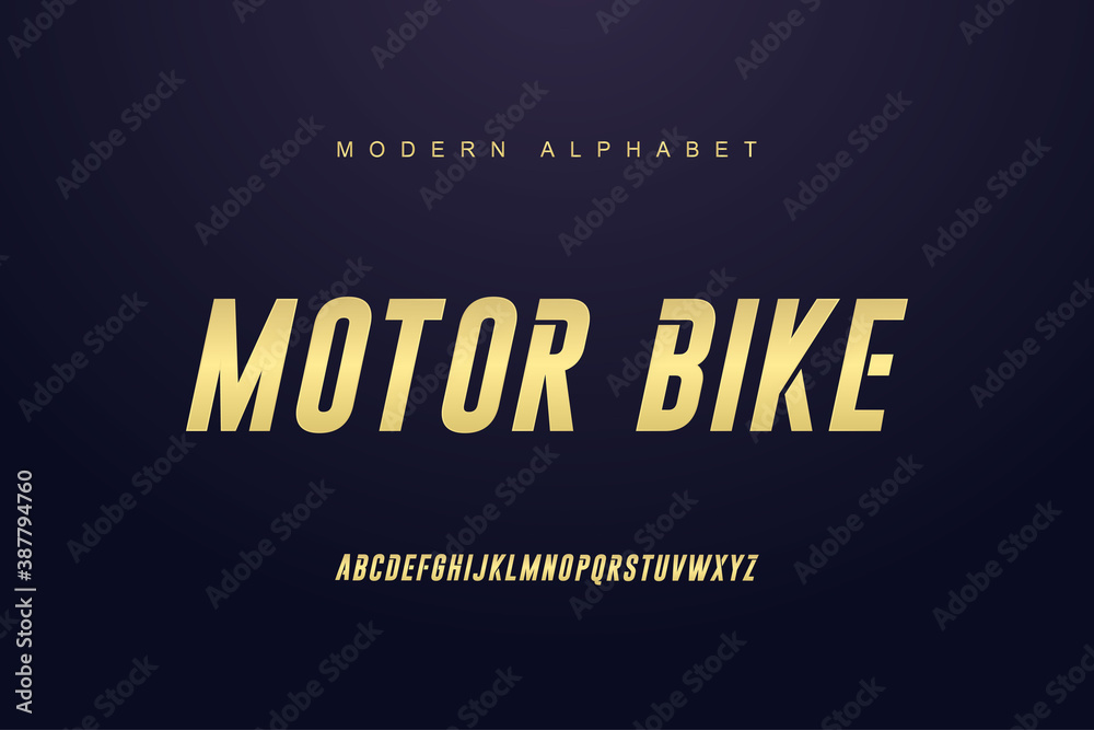 Elegant golden alphabet letters font set. Modern Custom gold Lettering ...
