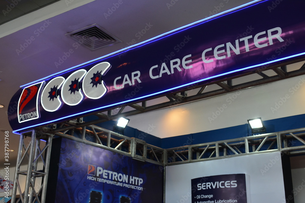 Petron fuel sign at Philippine International Motor Show in Pasay ...