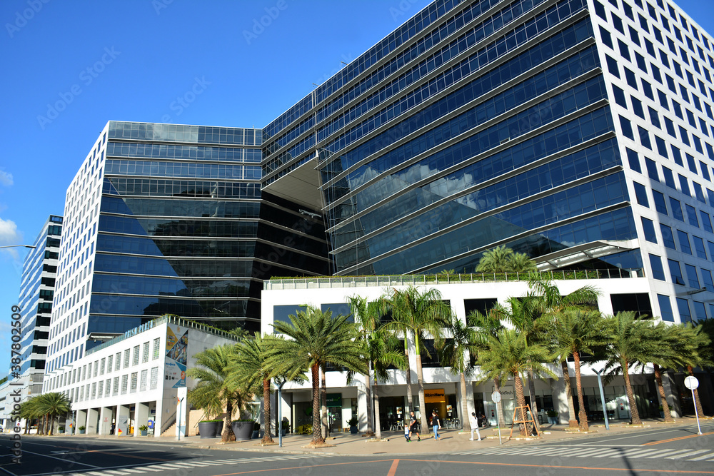 Two Ecom center building facade in Pasay, Philippines Stock Photo ...