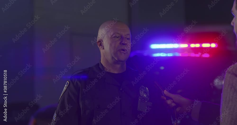 FIXED Reporter conducts interview with police representative on a crime ...