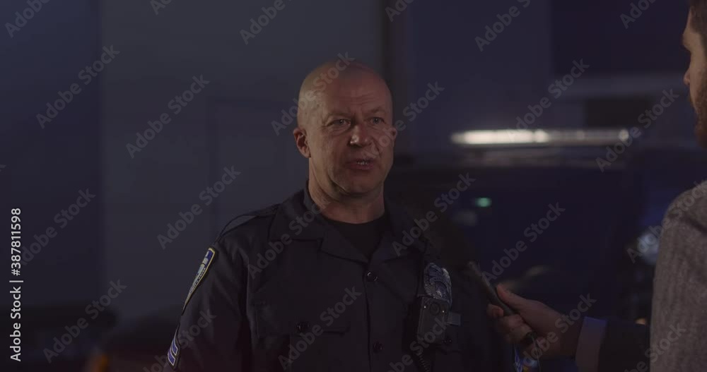 FIXED Reporter conducts interview with police representative on a crime ...