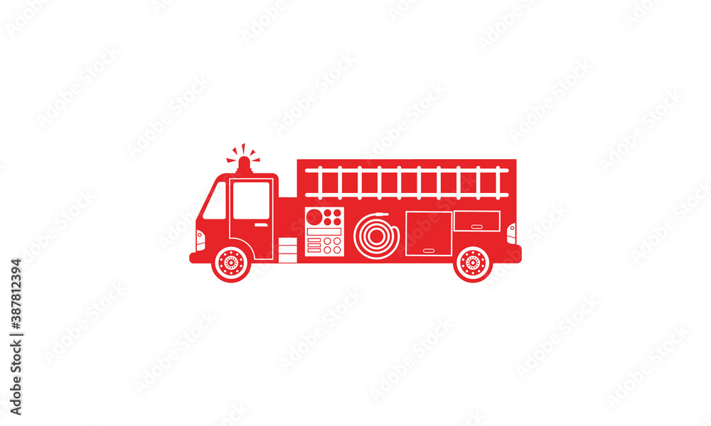 Fire Truck, Fire Truck Vector, Fire Truck Symbol Stock Vector | Adobe Stock