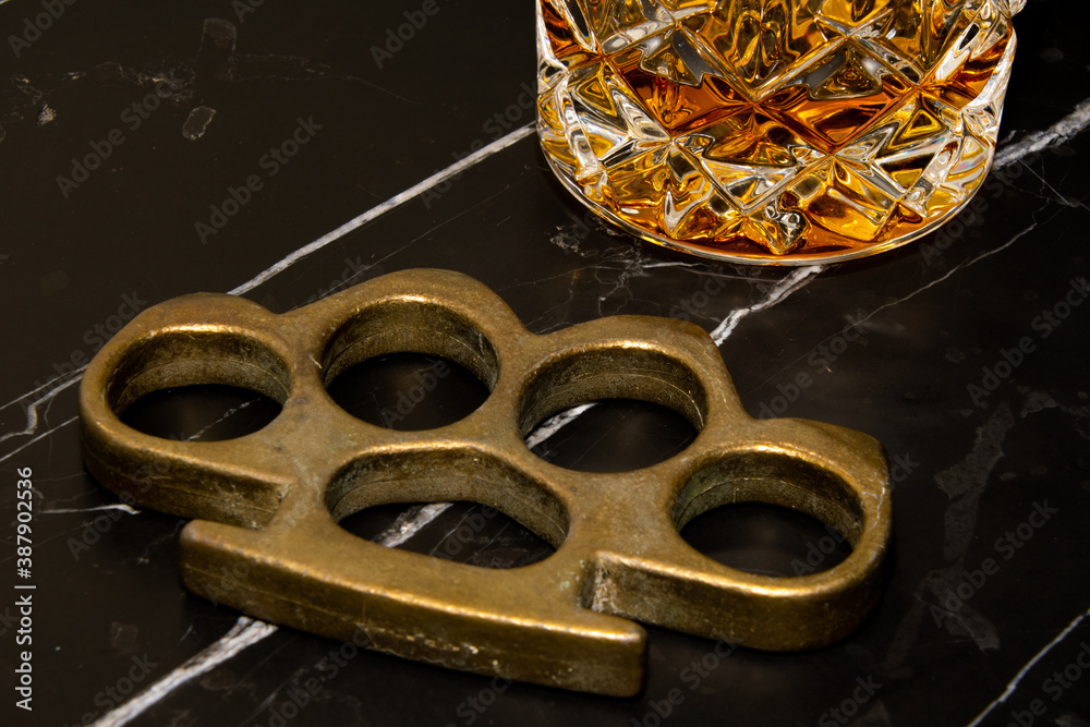 a set of photos of a gentleman's table. or a mob or mafia member ...