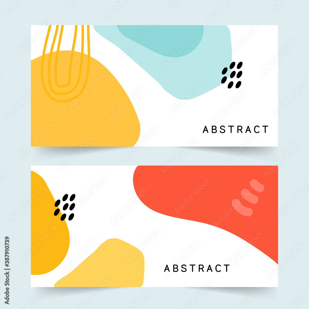 Abstract shapes creative banner templates, Geometric design, shapes ...