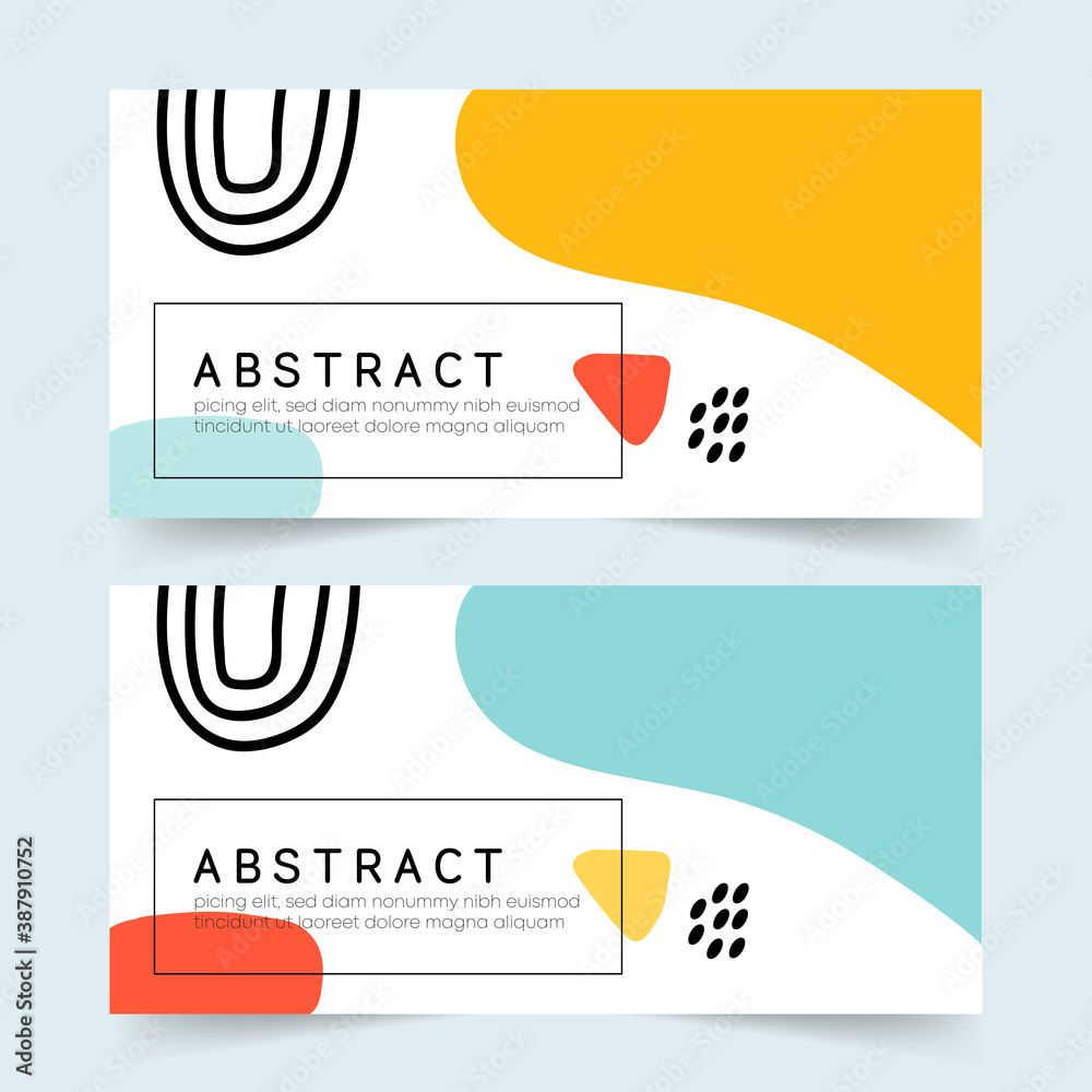 Abstract shapes creative banner templates, Geometric design, shapes ...