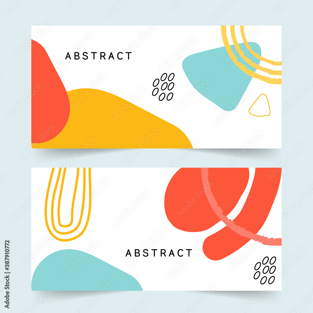 Abstract shapes creative banner templates, Geometric design, shapes ...