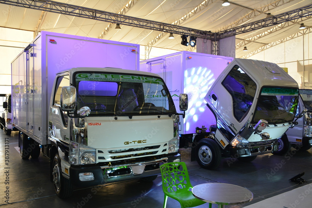 Isuzu delivery truck in Pasig, Philippines Stock Photo | Adobe Stock