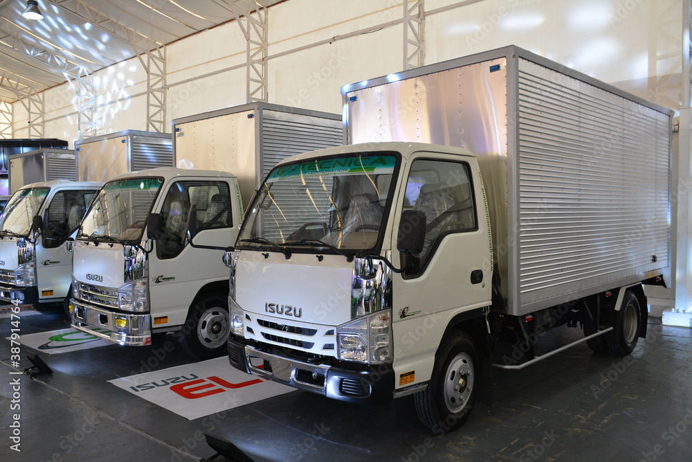 Isuzu delivery truck in Pasig, Philippines Stock Photo | Adobe Stock