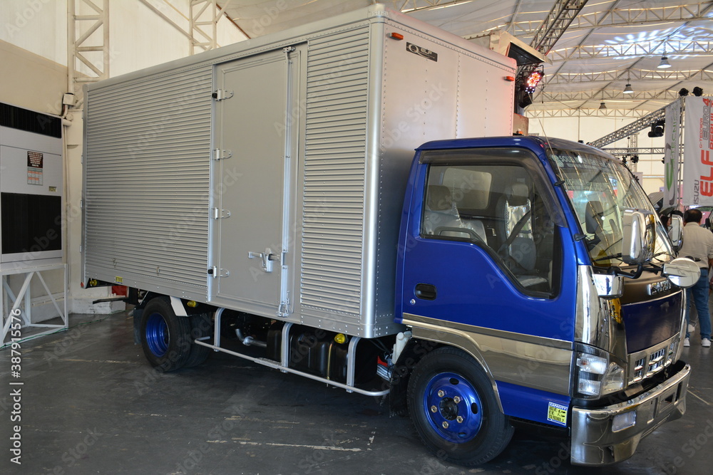 Isuzu delivery truck in Pasig, Philippines Stock Photo | Adobe Stock