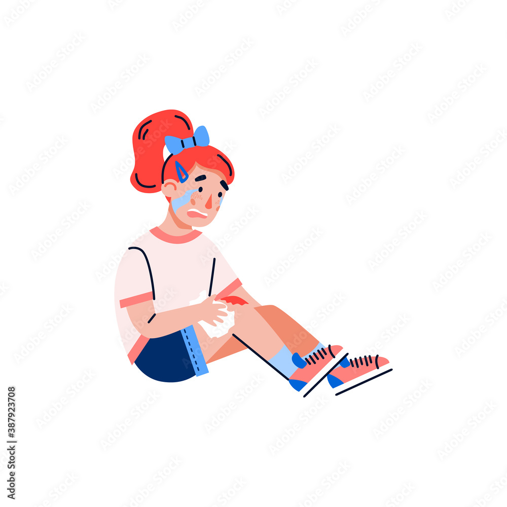 Injured Girl Clipart