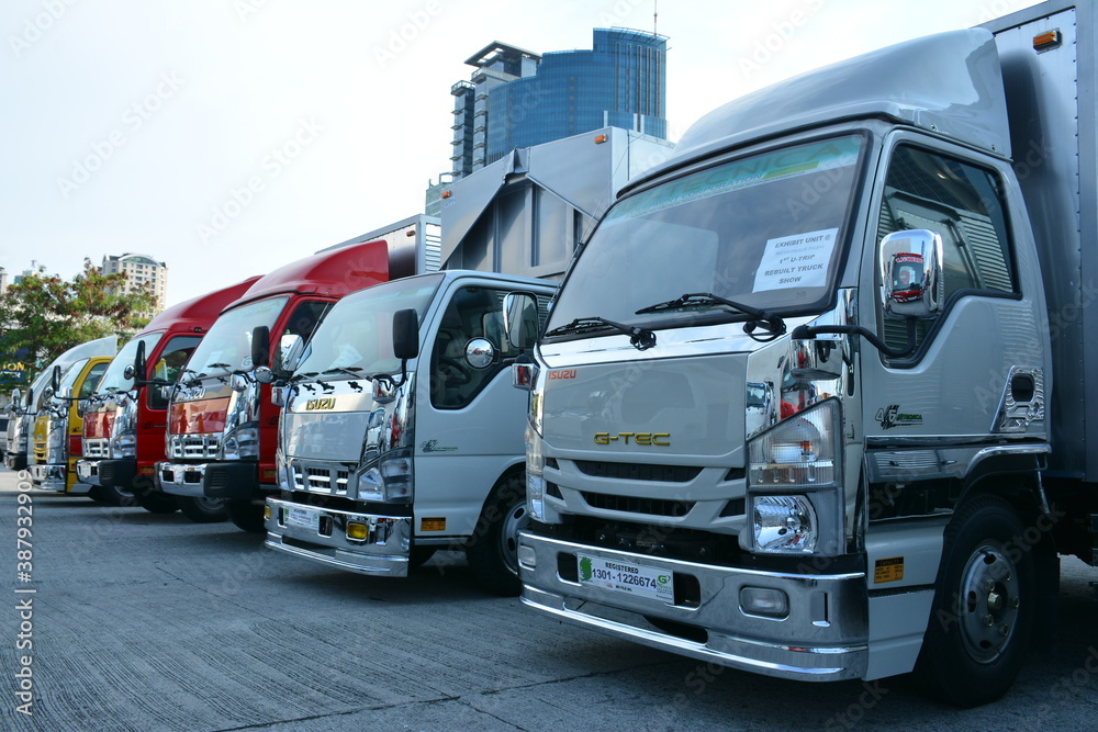 Isuzu delivery truck in Pasig, Philippines Stock Photo | Adobe Stock