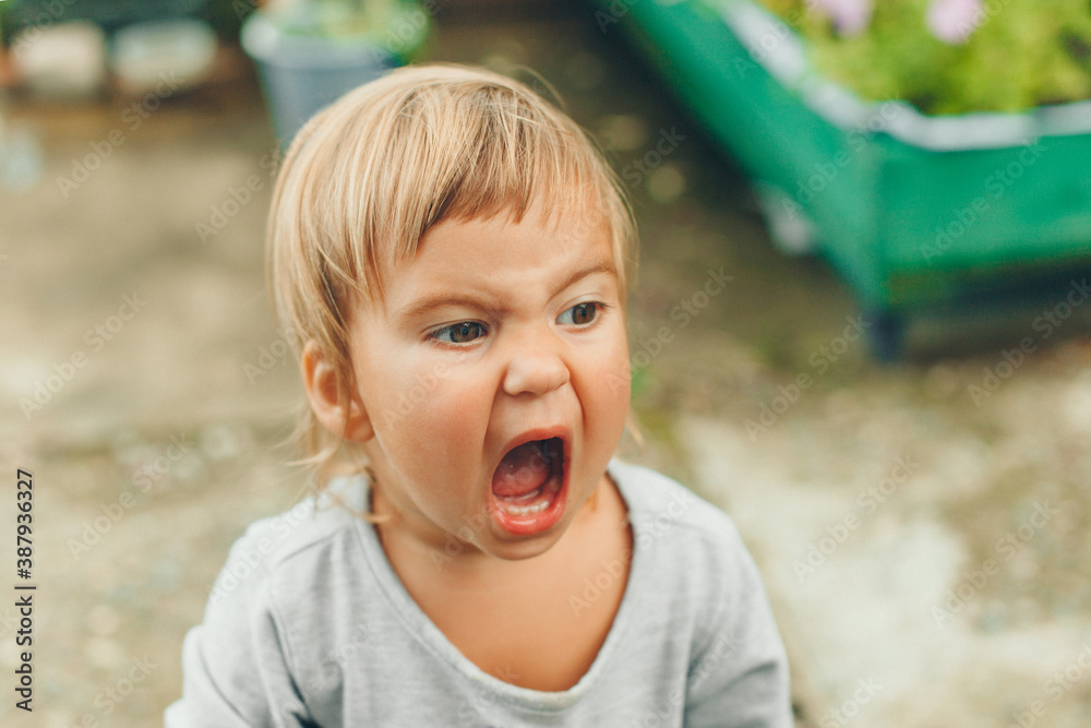 Little Girl With Their Mouth Wide Open Stock Photo Adobe Stock