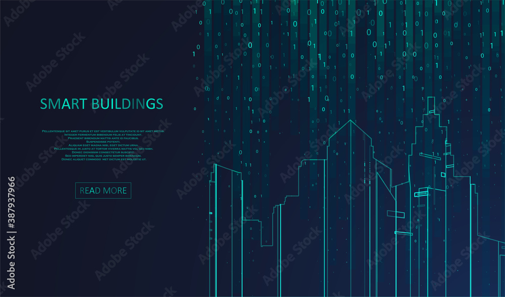 Smart building concept design Stock Vector | Adobe Stock