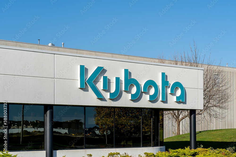 Markham, On, Canada - October 23, 2020: Kubota sign is seen at the ...
