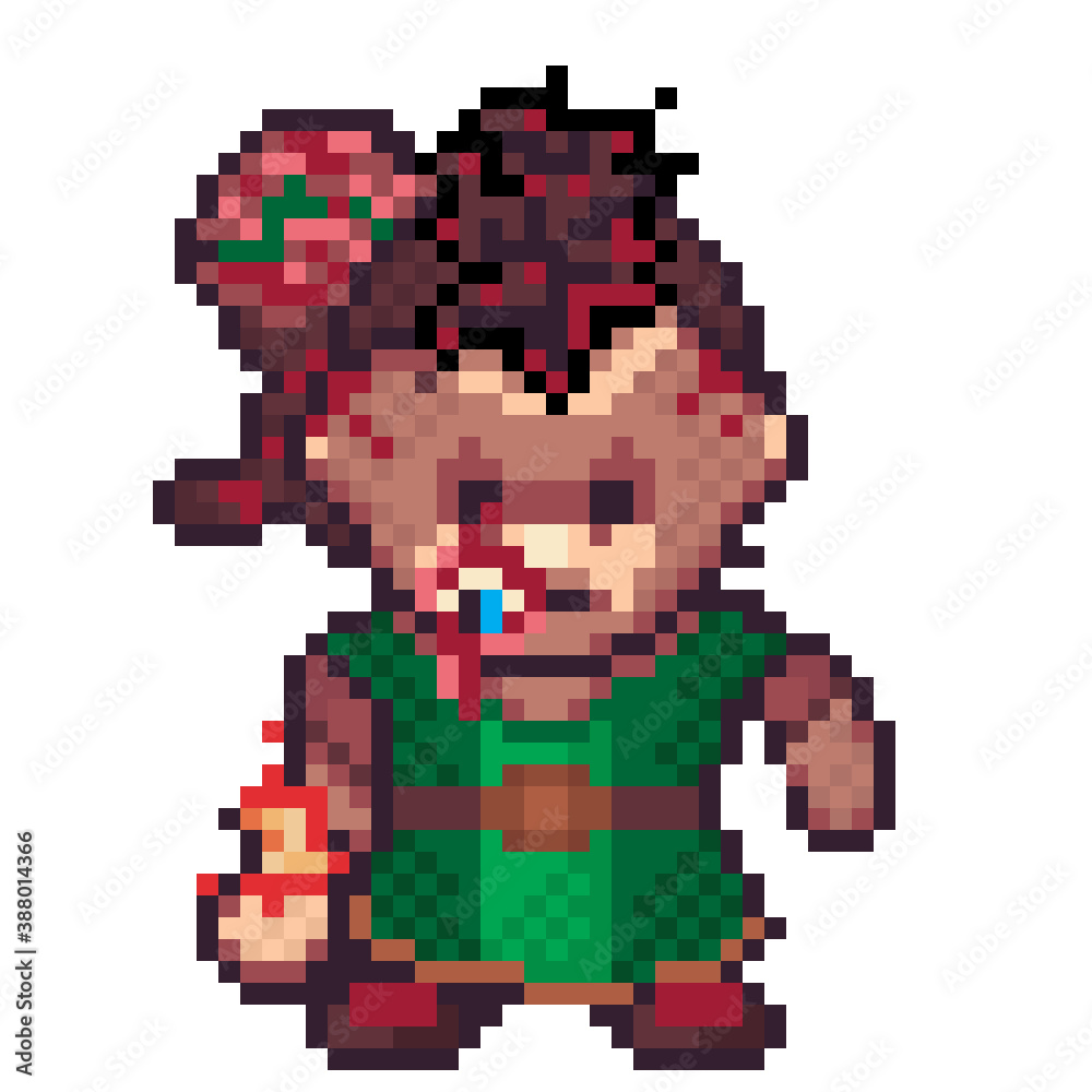 Injured person pixel art. Injured character. Falling eye character ...
