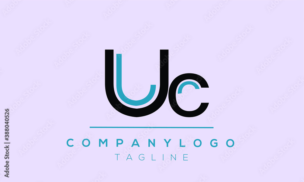 Uc initials monogram letter text alphabet logo design Stock Vector ...