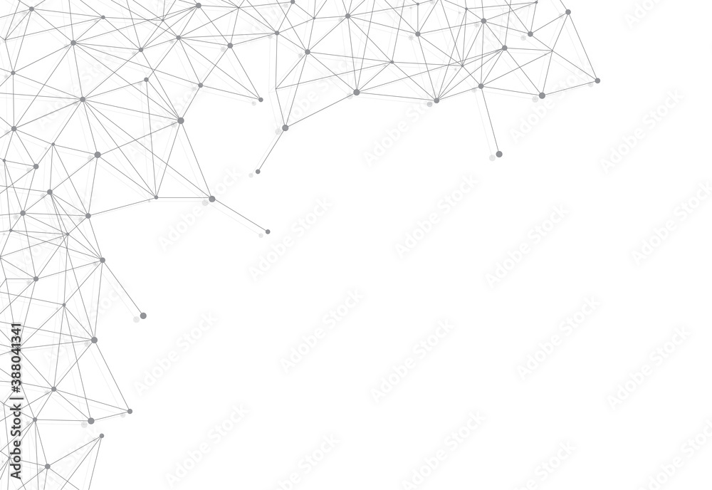 Network abstract connection isolated on white background. Network ...