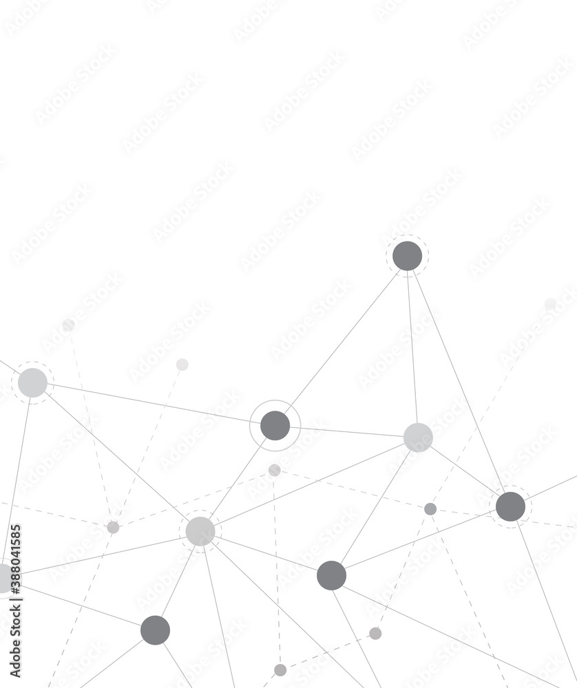 Network abstract connection isolated on white background. Network ...