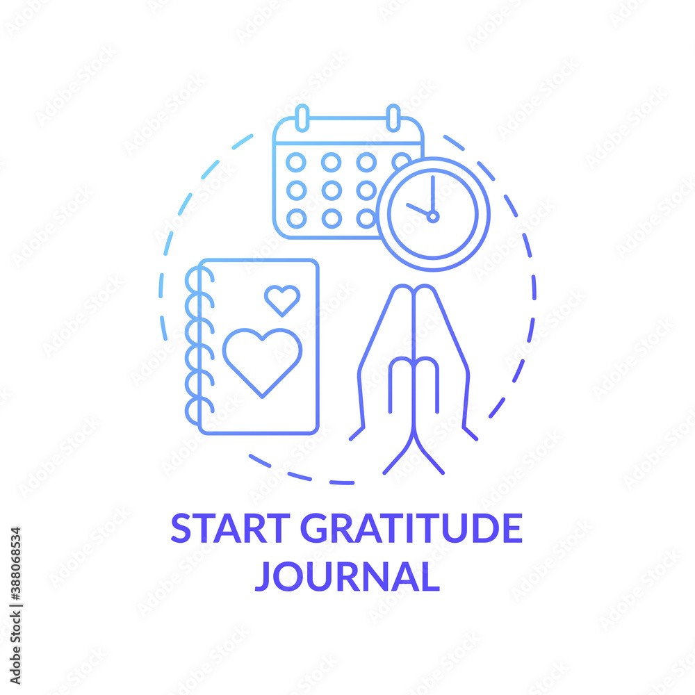 Start Gratitude Journal Concept Icon Self Care Practices Tool For start-gratitude-journal-concept-icon-self-care-practices-tool-for