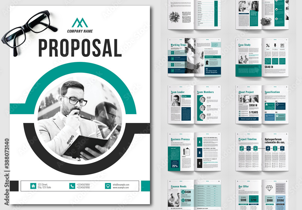 Project Proposal Layout Stock Template | Adobe Stock