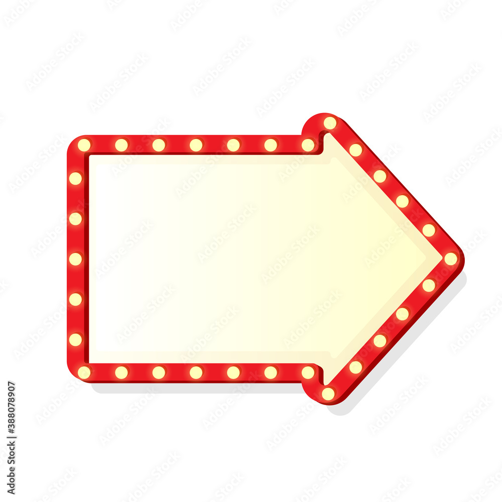Marquee arrow icon. Clipart image isolated on white background. Stock ...