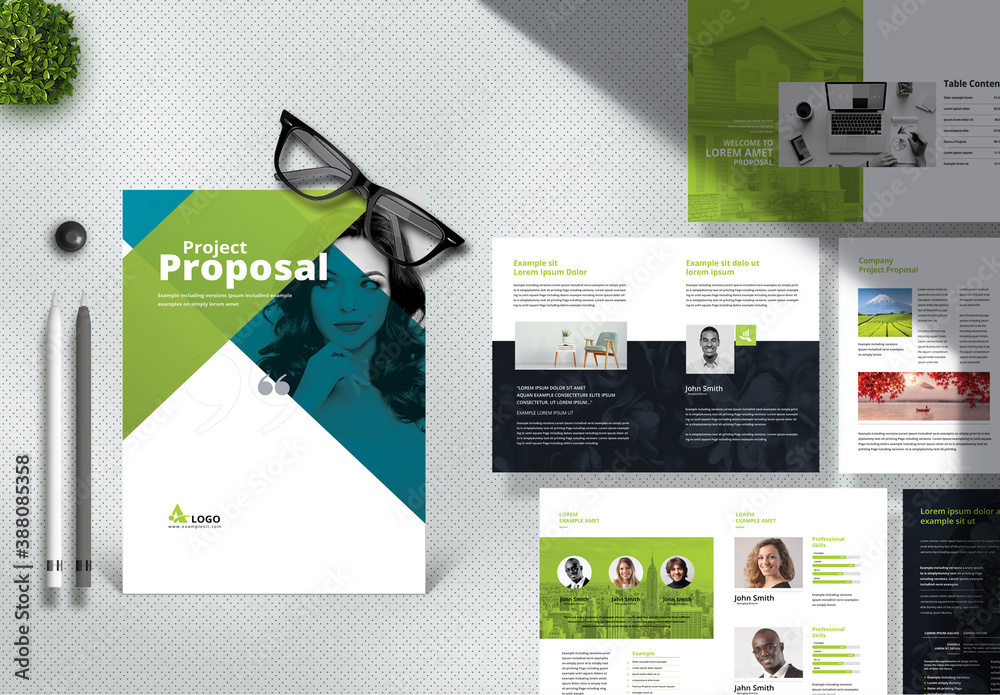 Creative Clean Project Proposal Layout Stock Template | Adobe Stock